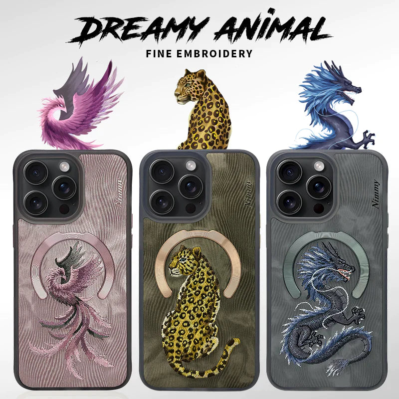 iPhone 15 Pro Nimmy Official Fantasy Animal Leather Case with Magsafe ...