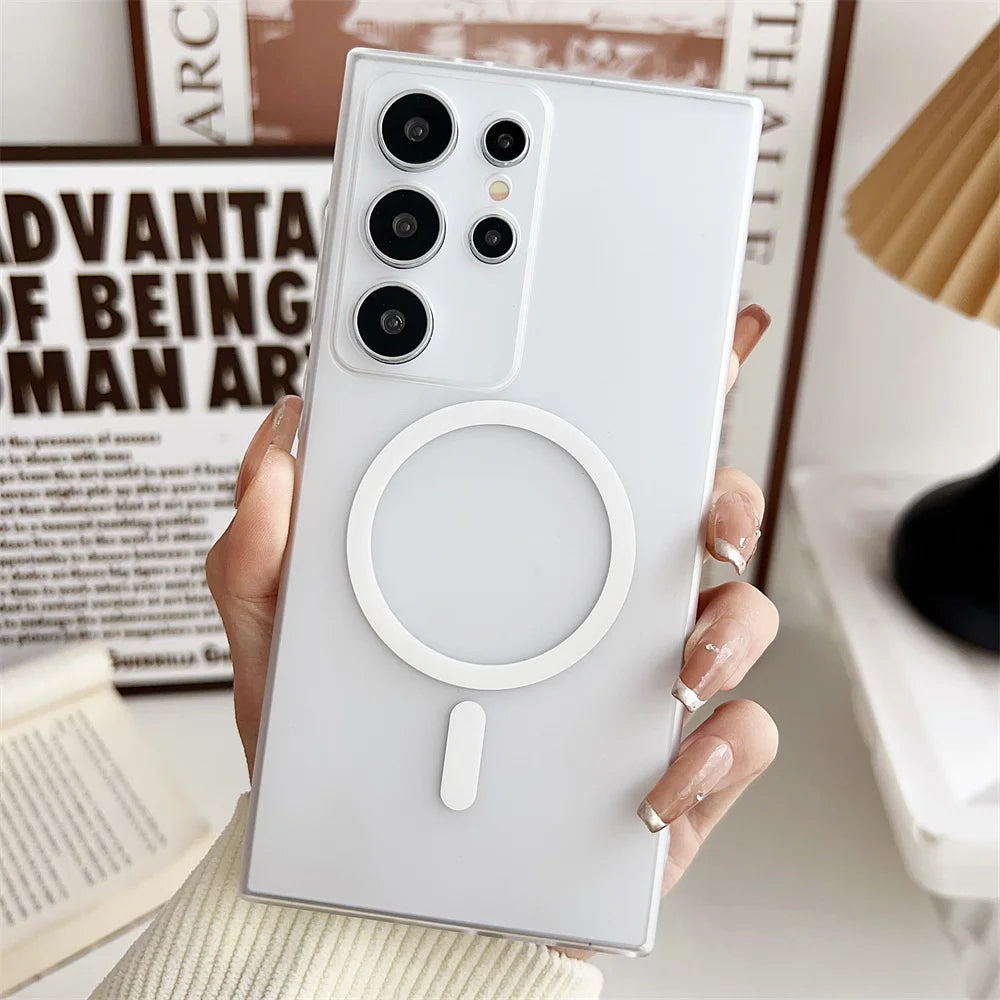 Samsung Galaxy S24 Ultra Paper Thin Case with MagSafe - Matte White ...