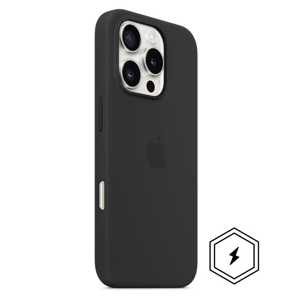 iPhone 16 Pro Silicon Case with Magsafe - Black – CASESILY