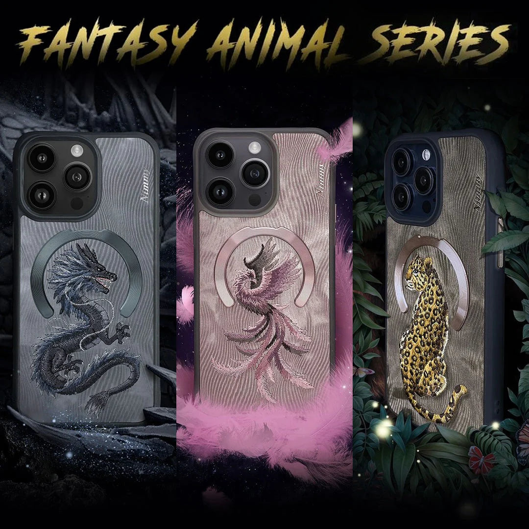 iPhone 15 Pro Nimmy Official Fantasy Animal Leather Case with Magsafe ...